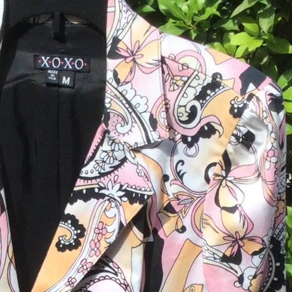 XOXO | Jackets & Coats | Xoxo Floral Puff Shoulder Long Sleeve Jacket ...